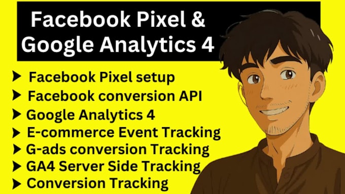 Setup your facebook pixel conversion api, ga4, gtm,ecommerce event tracking 1 hr by Ehsan_mk ...
