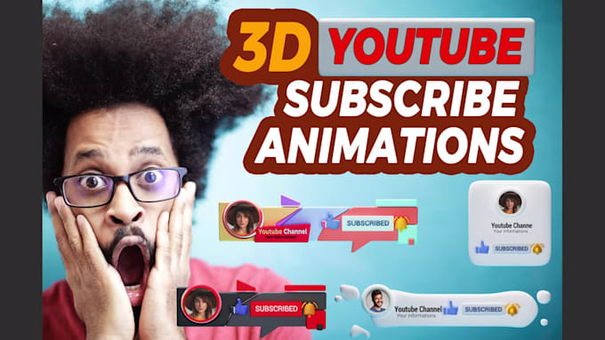 Create original 3d youtube subscribe animations bell button by Lance ...