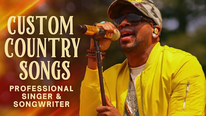 Create a custom country music as a singer and songwriter by ...