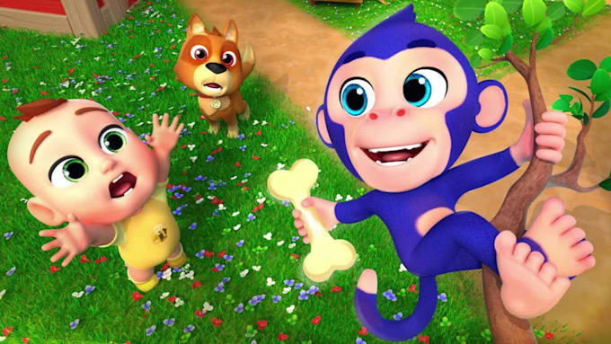 Create a 2d animated kids learning, nursery rhymes video for kids ...