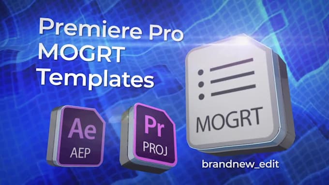 Create unique premiere pro mogrt tailored to your project by Brandnew ...