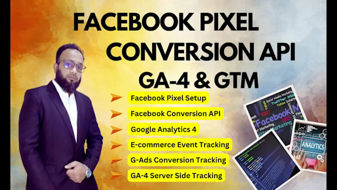 Setup facebook pixel, conversion api by gtm, ga4, expert at ecommerce ...