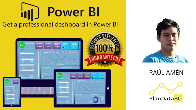 Create professional dashboard in power bi by Plandatabi | Fiverr
