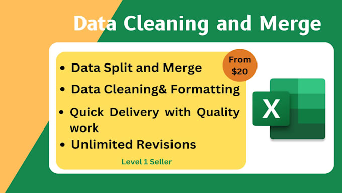 Do excel data cleaning, data merge, formatting and analysis by Excel_seo | Fiverr