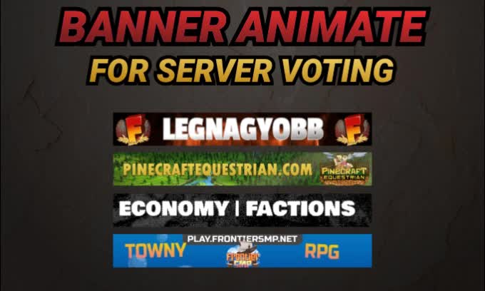 Create a gif banner animation for minecraft and other game by Arkprod ...