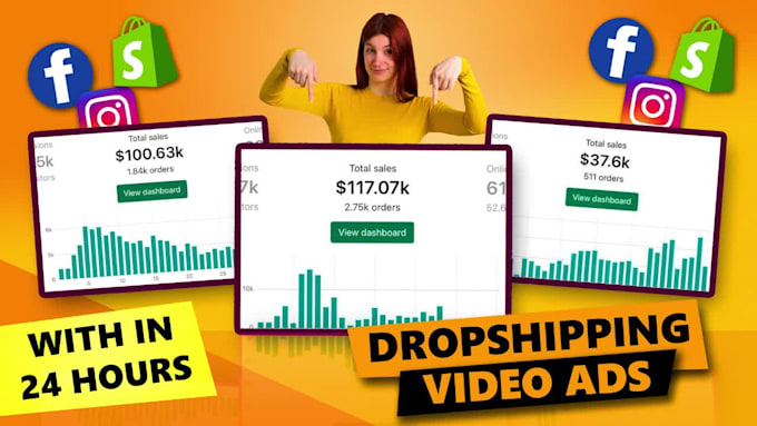 Create converting shopify dropshipping video ads and facebook ads by ...