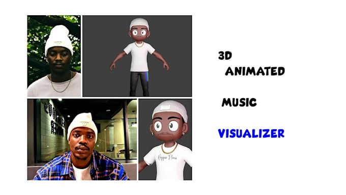 Create 3d character animated music visualizer by Khudocomics | Fiverr
