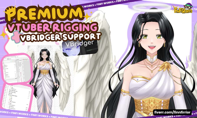 Do premium rigging live2d vtuber model with vbridger for streamer by ...