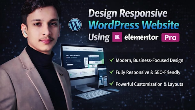 Design responsive wordpress website using elementor pro by Developer_97 ...
