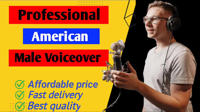 Record an american male voice over in english by Rocks360 | Fiverr