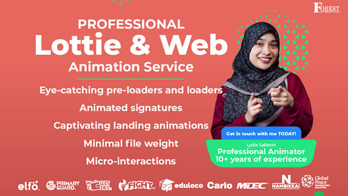 Create captivating lottie and web animations for your brand by Forestcreative | Fiverr
