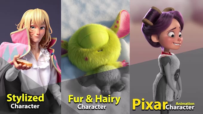Create pixar quality 3d character modeling and 3d animation by Vfx ...
