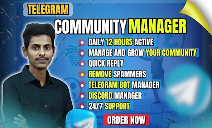 Be telegram moderator and telegram community manager for build crypto community by Shohan1317 ...