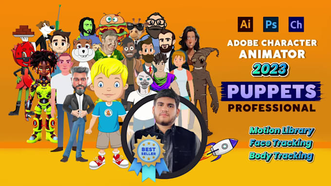 Make amazing adobe character animator puppet and 2d animation videos ...