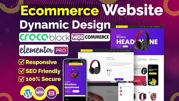 Design ecommerce website crocoblock jet engine by elementor pro by Seooptimizepro | Fiverr