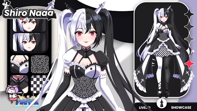Design custom live2d model anime vtuber design vtuber 2d model 2d ...