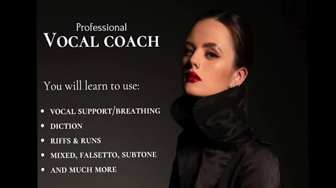 Be your professional vocal coach, teach you singing lessons by ...