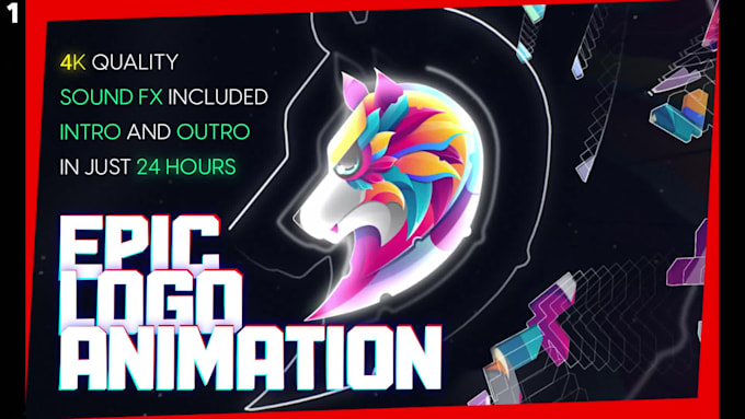 Crea un'animazione del logo epico 4k a tua scelta in 24 ore