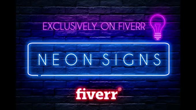 Design 3d neon logo creation, neon sign, and neon glowing sign by ...