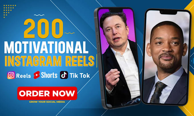 Create 200 motivational reels for instagram and youtube shorts by ...