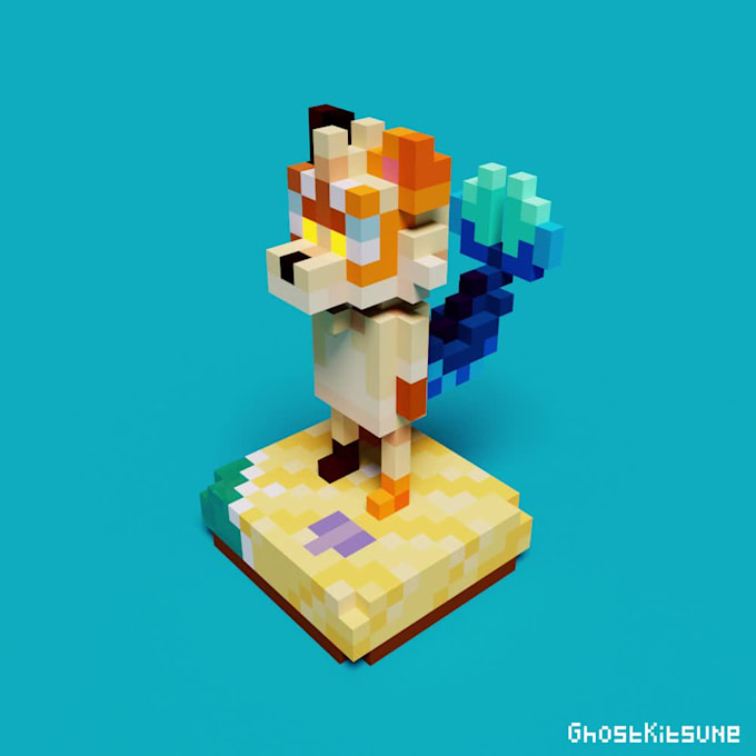 Do a voxel art of your character by Gkitsune | Fiverr