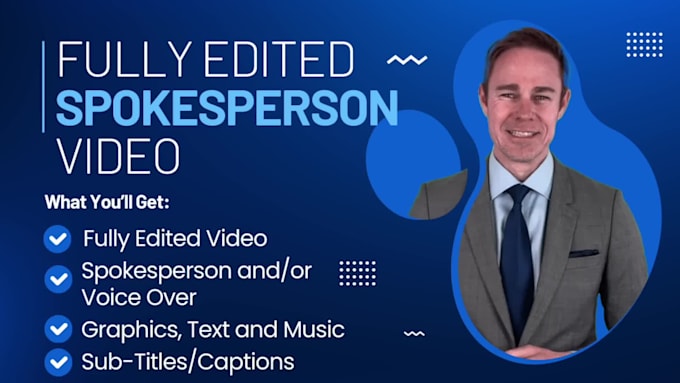 Create a beautiful fully edited spokesperson video by Jasonmgreer | Fiverr