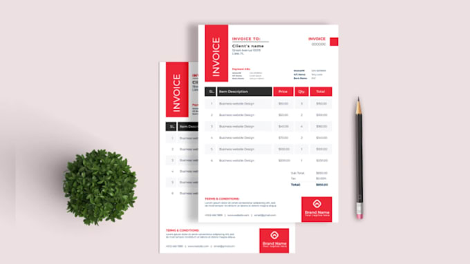 Invoice, letterhead, receipt design for business in 24 hours by ...