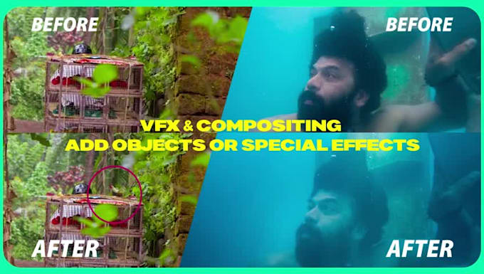 Do vfx compositing adding objects or special effects by Sanaljith0c_r | Fiverr