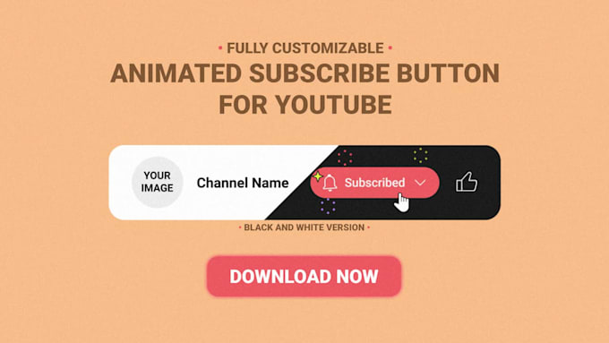 Make a modern animated youtube like and subscribe button by Sheertv ...