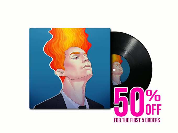 Design cool minimalist illustration album, single, mixtape cover art ...