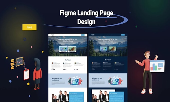 Provide modern responsive figma landing page design by Mahedihasan25 ...