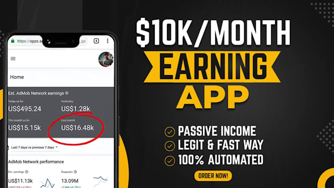 Develop android earning app with admob for passive income by Incometime ...