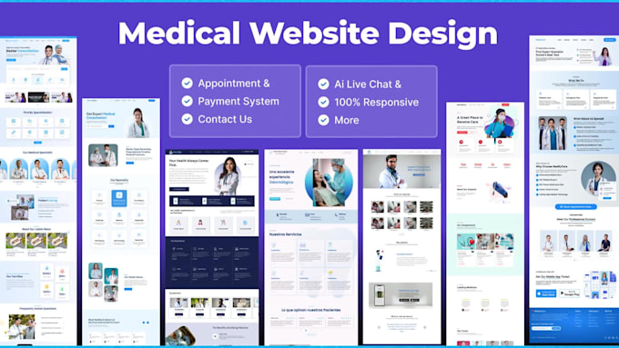 Build medical website, healthcare, doctor, dental, hospital, clinic ...