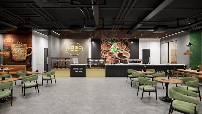 Design your restaurant, coffee shop or retail store interior with 3d ...