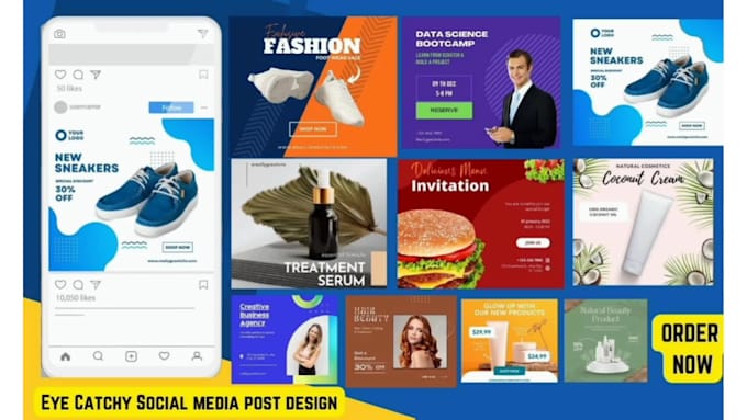 Design attractive eye catchy pro social media post design for you by ...