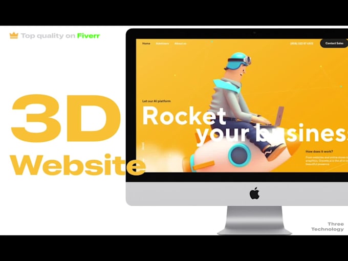 Build a modern 3d website by Threetechnology | Fiverr