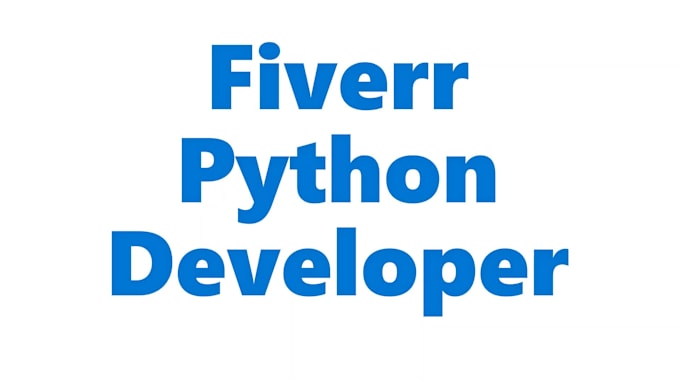 Work on python program and scripts by Ericjamesi | Fiverr