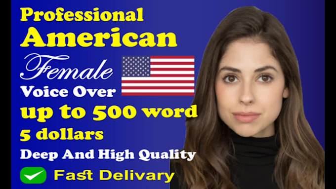 Record professional american female deep voice overs by Brianon361 | Fiverr
