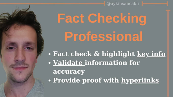 Fact check your content with confidence by Aykinsancakli | Fiverr