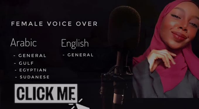 Do both arabic and english female voice over by Asma_babakr | Fiverr