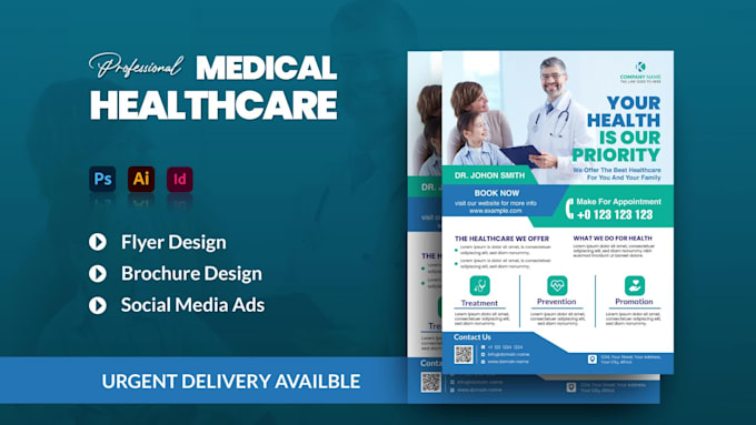 Design medical health care flyer or one pager marketing materials by ...