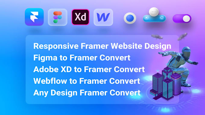 Develop responsive figma to framer, framer website design, using framer ...