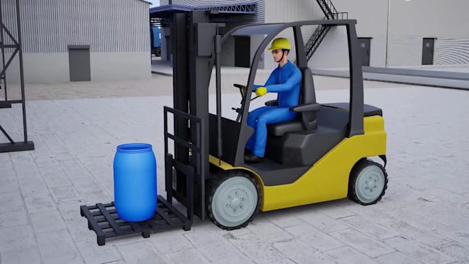 Do 3d industrial animation safety training technical factory process 3d ...