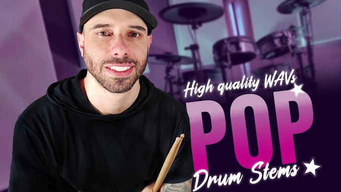 Record pop drum stems hq mix and wav files by Thematastudio | Fiverr