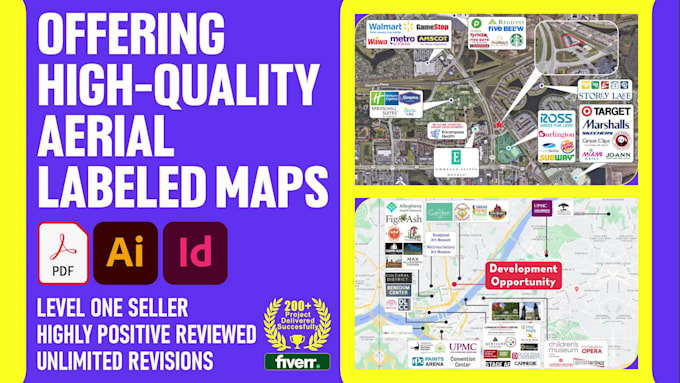 Do real estate aerial maps with specific logo labels by Theconceptlab3 ...