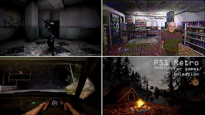 Do retro ps1 style 3d modeling and game design and animation by Aiden ...