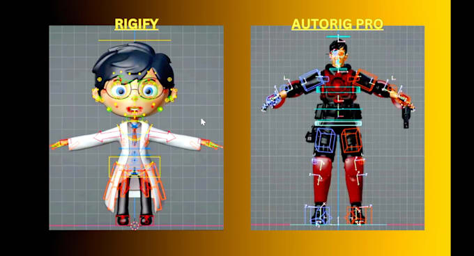 Do rigging of your 3d character in blender for game or animation by ...