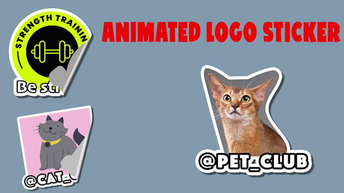Create an animated logo sticker for your brand by Createdbymad | Fiverr