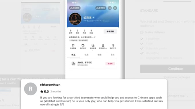 Create wechat account, douyin account, scan your wechat qr code by Shabbat_m | Fiverr