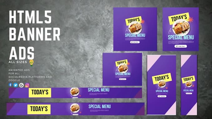 Design animated html5 banner ads by Tanmaycaro | Fiverr